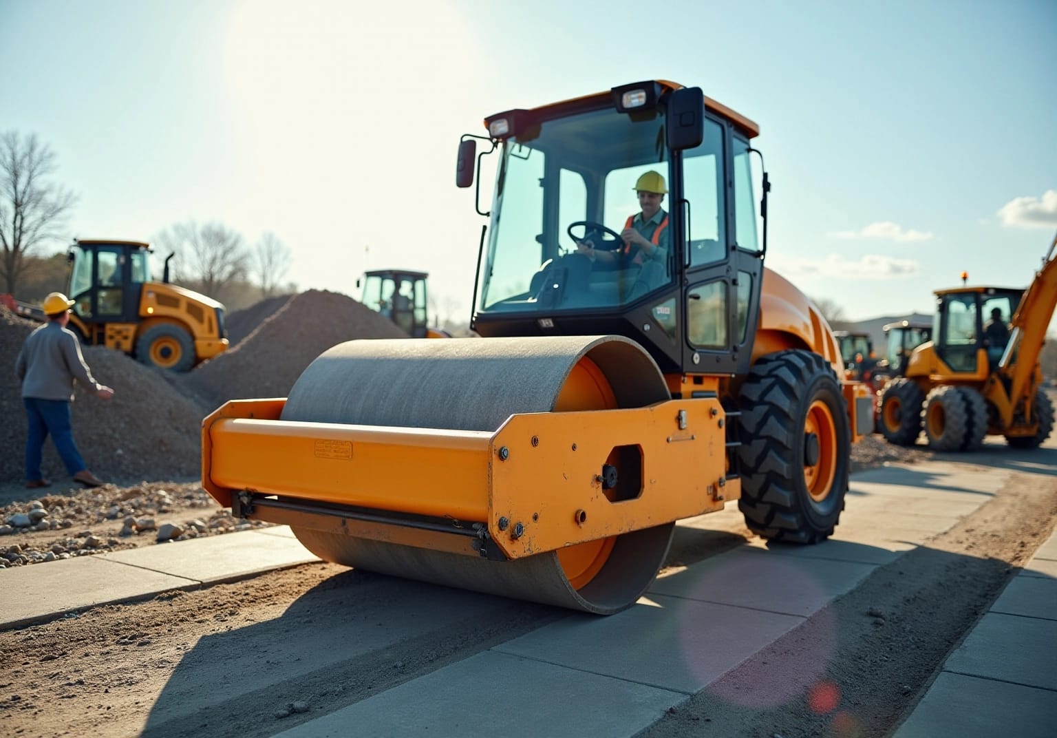 7 Benefits of Double Drum Roller Rental for Construction Projects