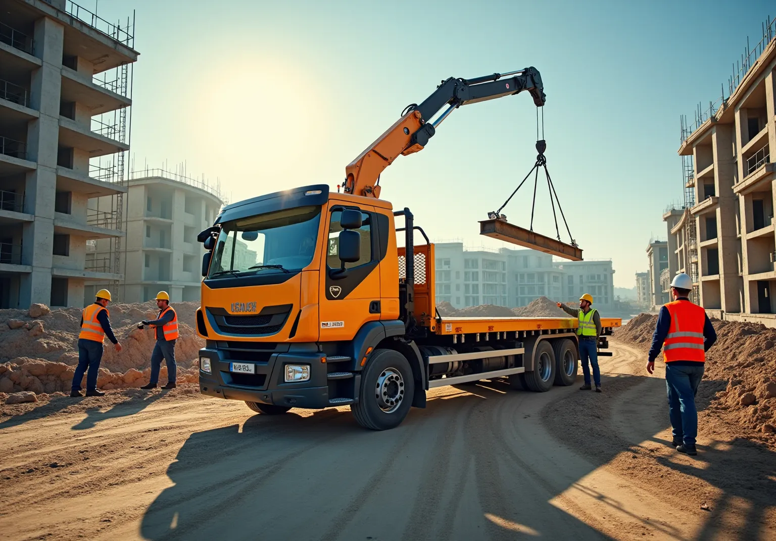 10 Benefits of Flatbed Truck with Crane Rental for Your Projects