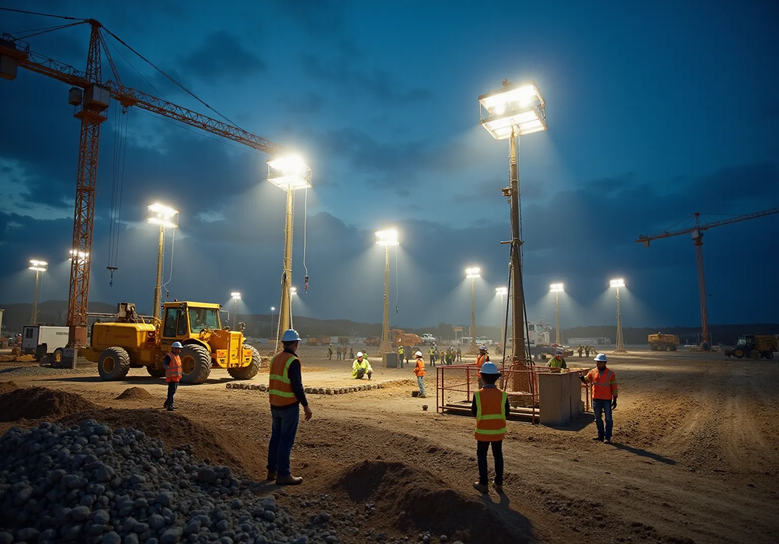 Why LED Light Tower Rental is Essential for Construction Projects