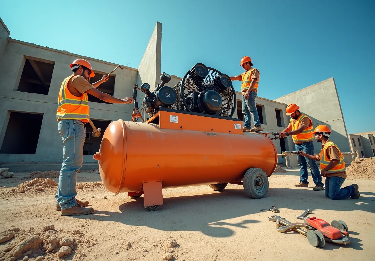 10 Benefits of Large Air Compressor Rental for Construction Projects