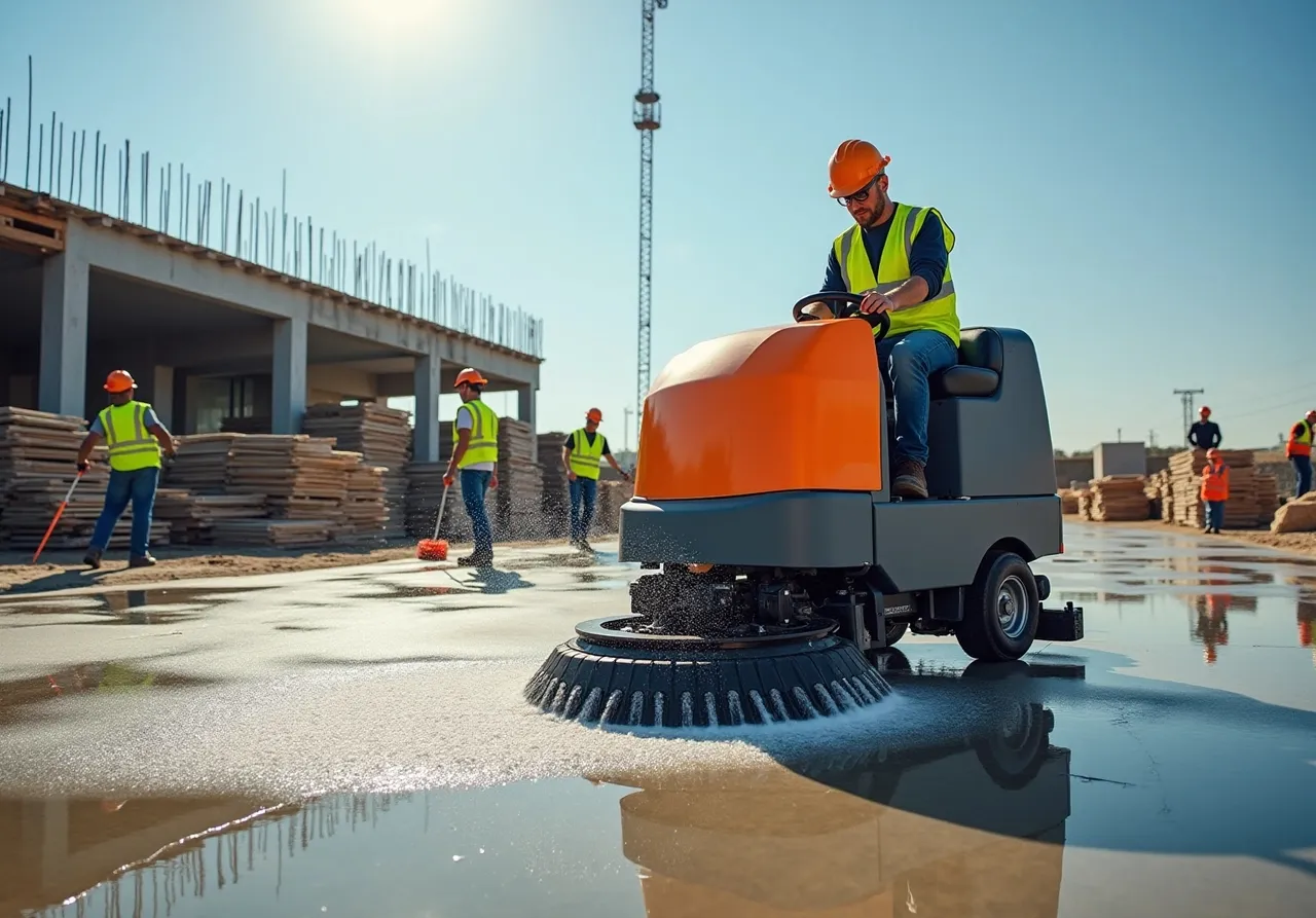 10 Benefits of Riding Floor Scrubber Rental for Construction Projects
